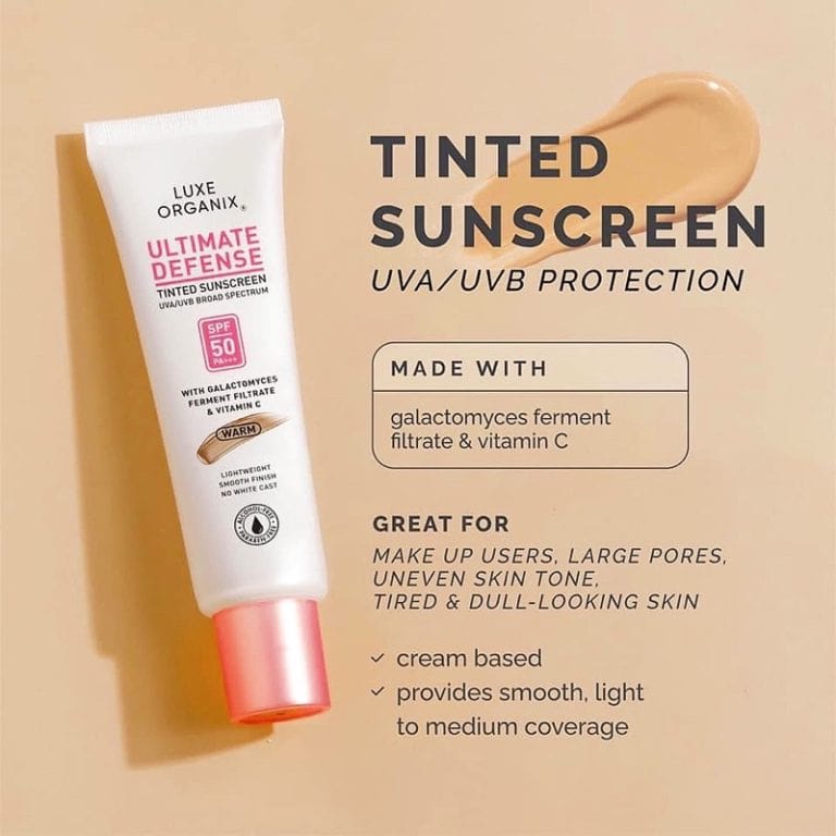Luxe Organix Ultimate Defense Tinted Sunscreen Review - Pretty Me ...